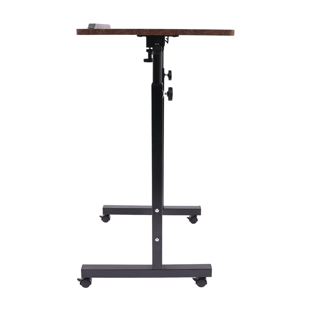 Adjustable height rolling computer stand 16×24 iron brown vertical ...