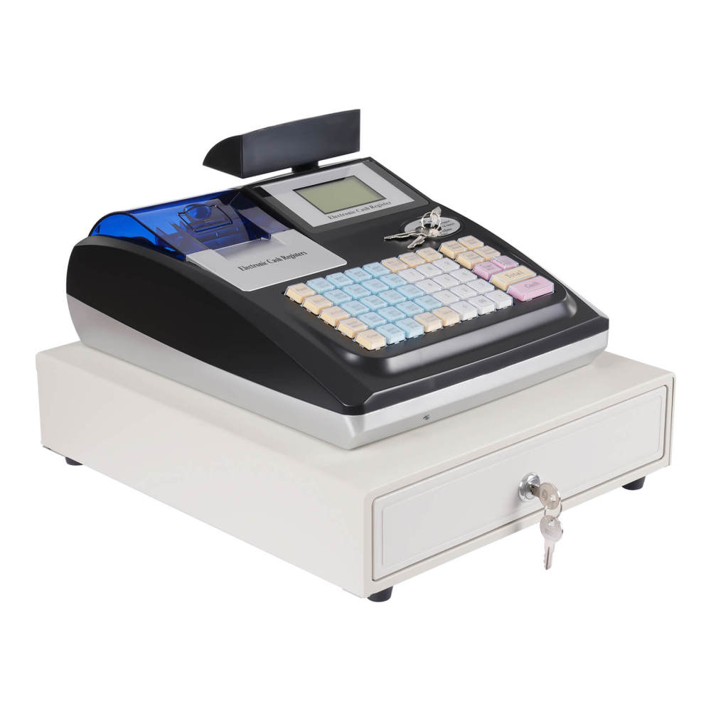 Black English Electronic Cash Register, Upgraded POS Machine - Dual ...