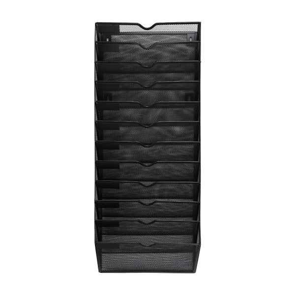 12 Tier A4 Mesh in Tray Wall Pocket File Holder Mail Organiser Magazine ...