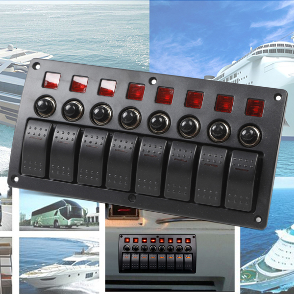 8 Speed 3 In 1 Control Panel Switch 3 In 1 Control Panel Yacht Dc12 / 24V
