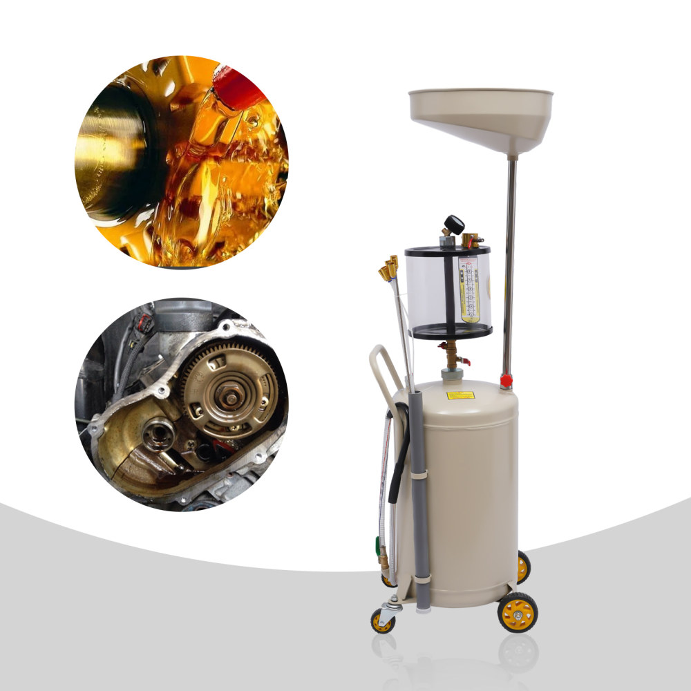 17.6 Gallon Waste Oil Change Tank Portable Air Operated Fluid Drain ...