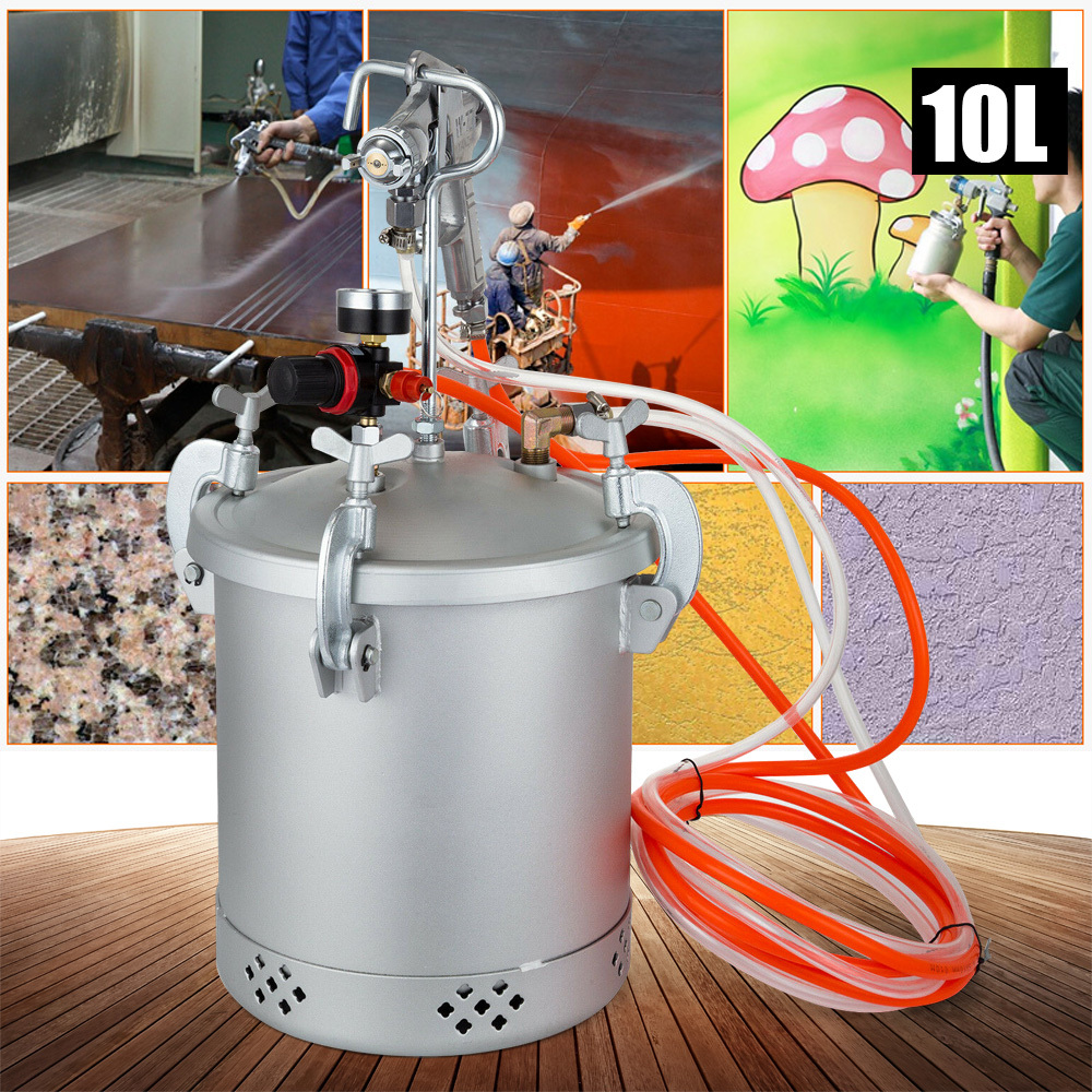 Paint Spray Gun 10 L Pressure Container Paint Container Standard Nozzle ...