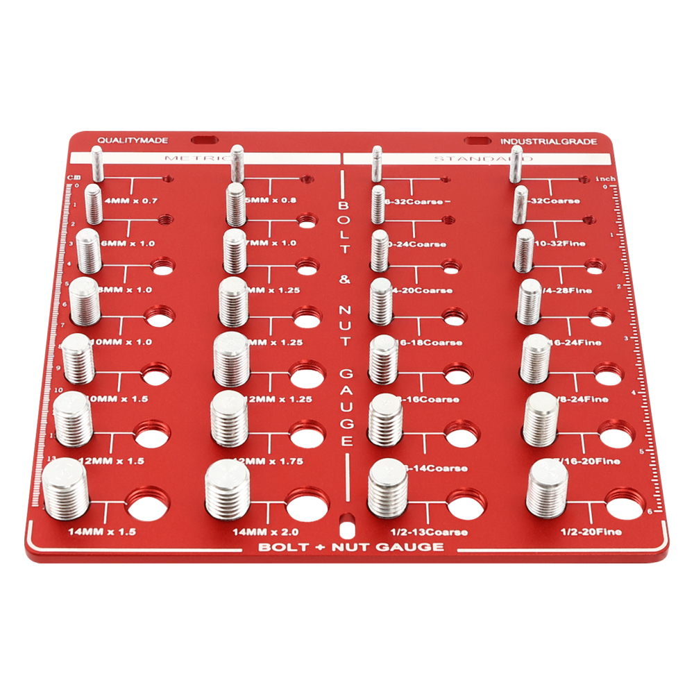 Nut and Bolt Thread Checker, Thread Identifier Gauge Inch and Metric ...