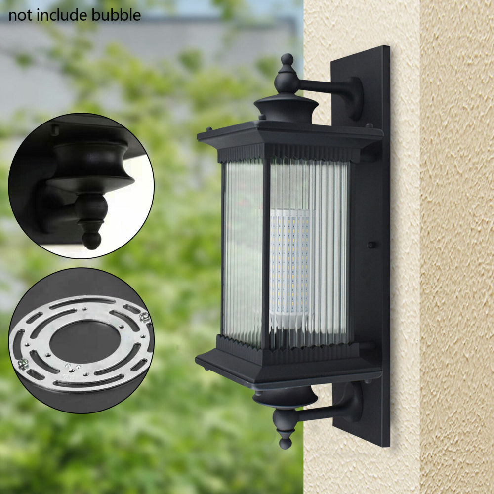 Garden Wall Light Vintage Outdoor Wall Light Brown Outside Glass ...