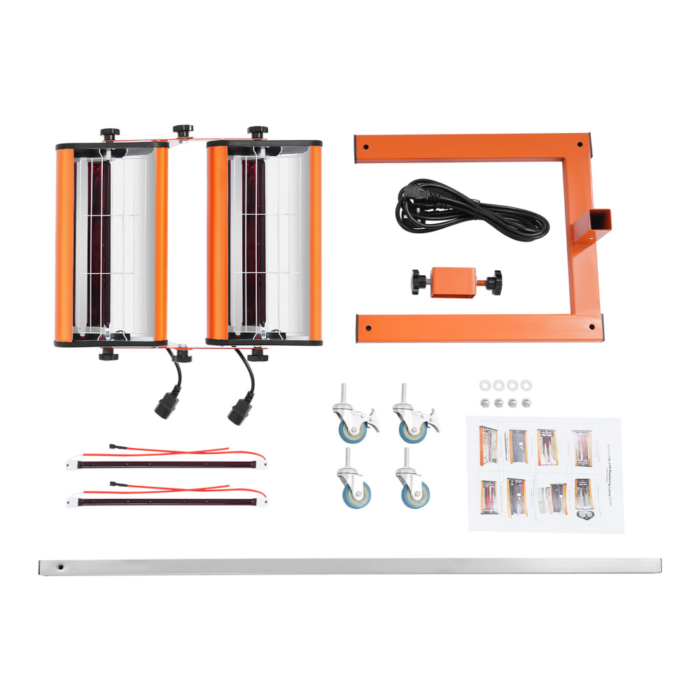 Infrared Paint Curing Lamp - 2 x 2000W Infrared Heating Lamp with Stand ...