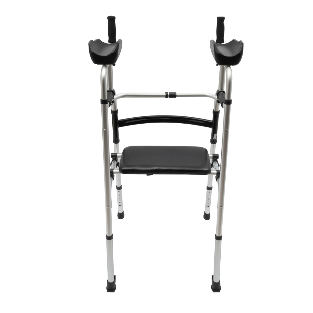 Stand Upright Rollator Walker Folding Lightweight Aluminium Walking ...