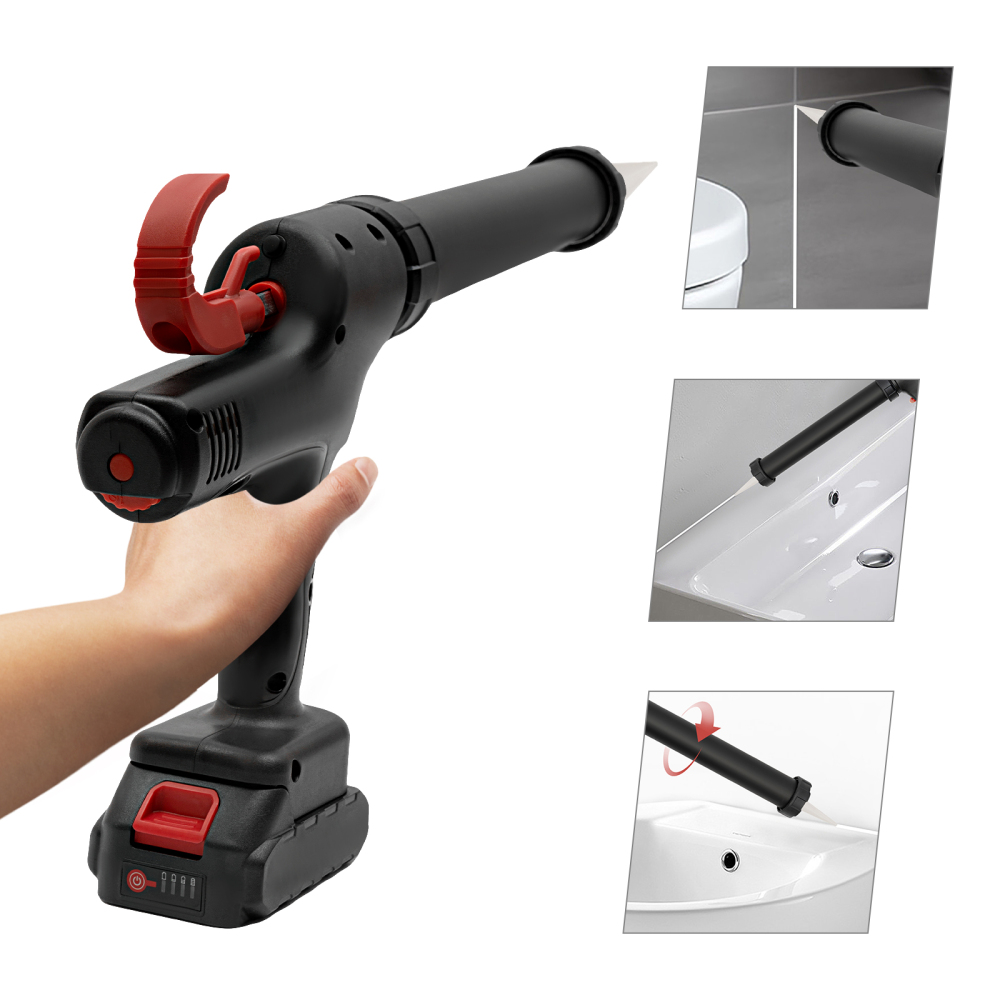 Electric Cordless Caulking Gun, 21V Soft/Hard Glue Glass Glue Gun ...
