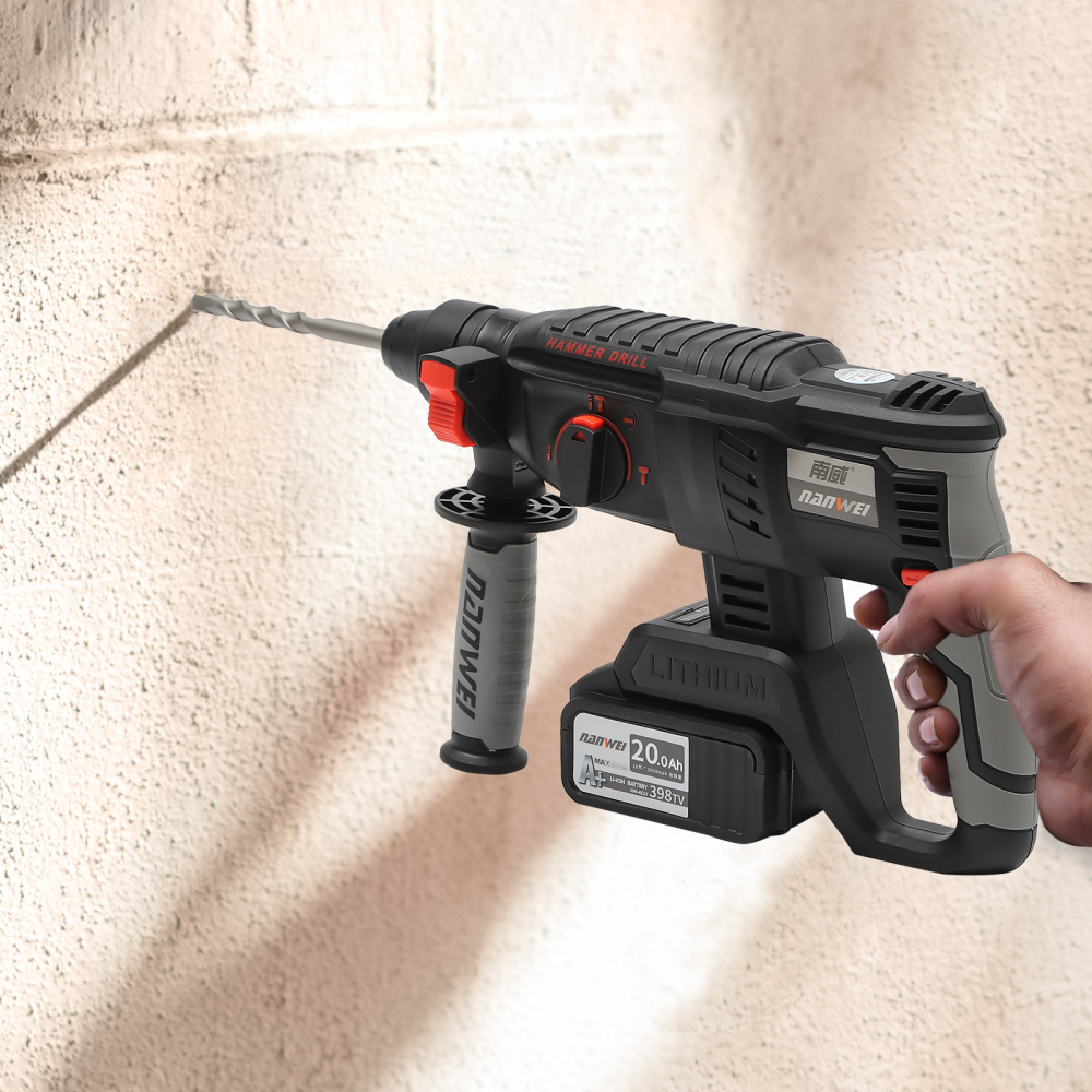 Cordless Rotary Hammer Drill SDS-Plus 1200W Electric Power Battery ...