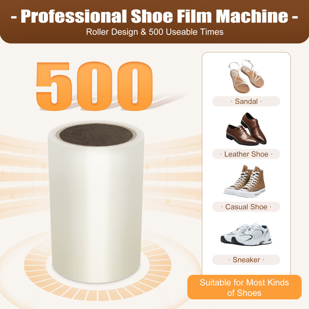 Silver Shoe Film Machine with 1 Roll of Shoe Film, Shoe Cover Dispenser ...