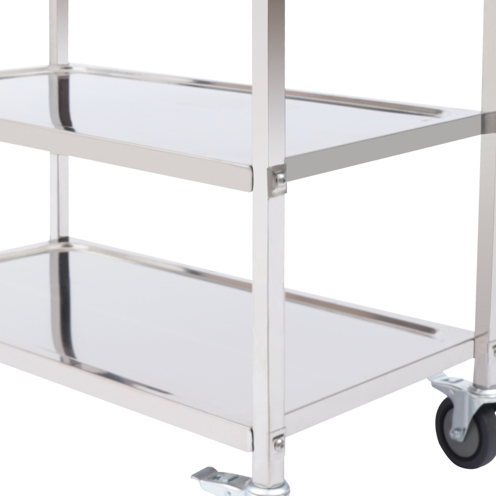 3 Shelves Stainless Steel Service Trolley, Kitchen Trolley, Food ...