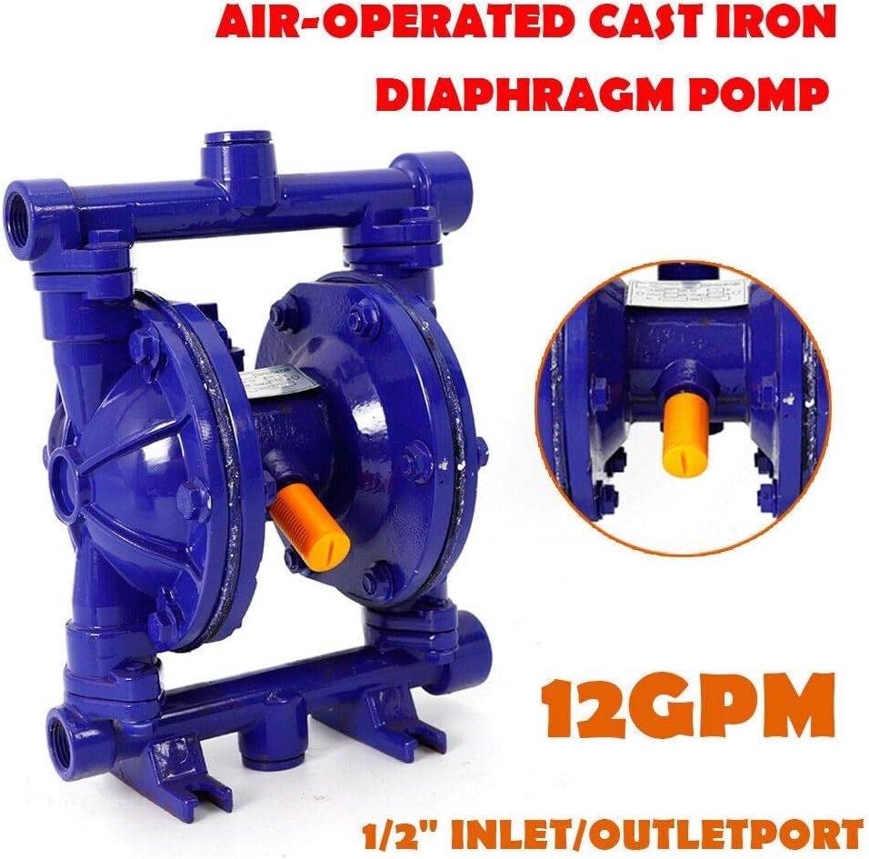Air-Operated Double Diaphragm Pump 1/2 inch Inlet & Outlet Low ...