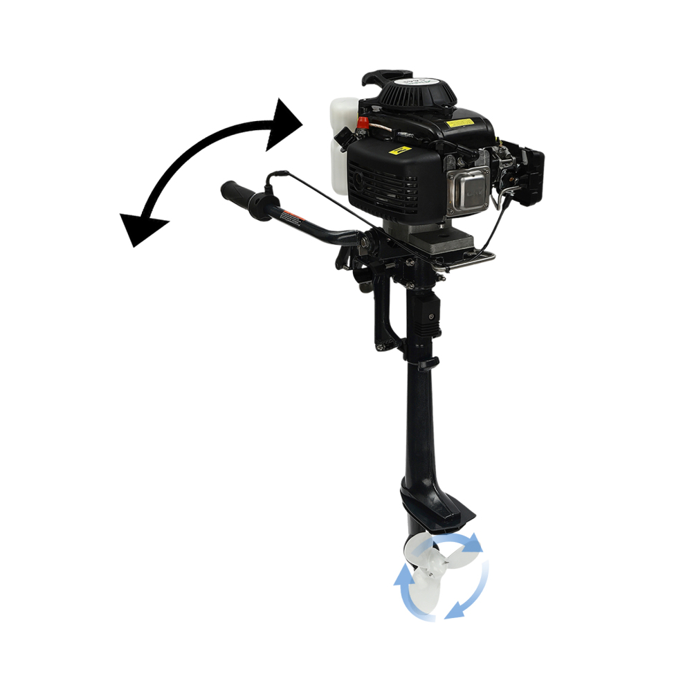 3 HP 4 Stroke Outboard Motor Fishing Boat Engine Tiller Control Wind ...