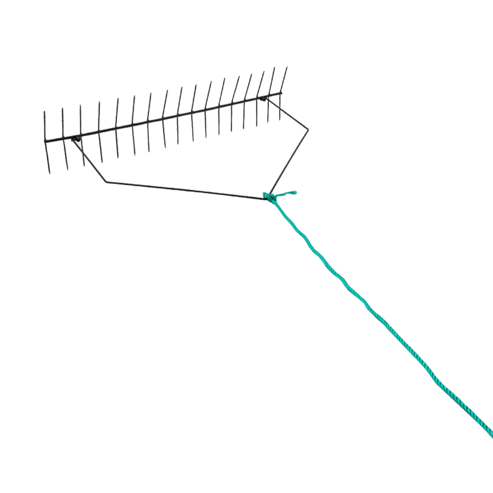 Lake/Pond Rake, 32inch Double Sided Weed Rake With 66ft Rope, Weed ...