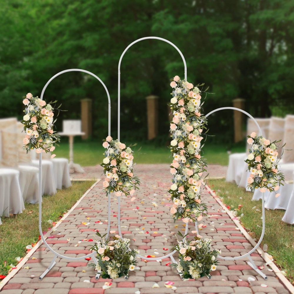 Metal Arch Backdrop Stands Wedding Balloon Arched Backdrop Stands Oval ...