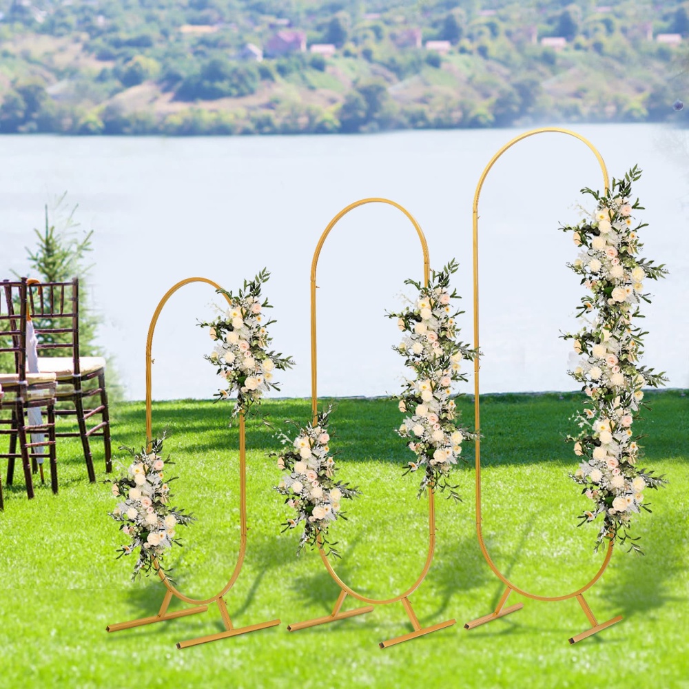 Metal Arch Backdrop Stands Wedding Balloon Arched Backdrop Stands Oval ...