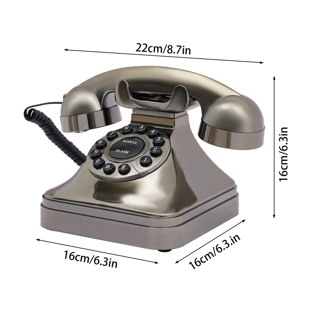 Retro Corded Landline Phone Old Fashion Vintage Corded Telephone Retro ...