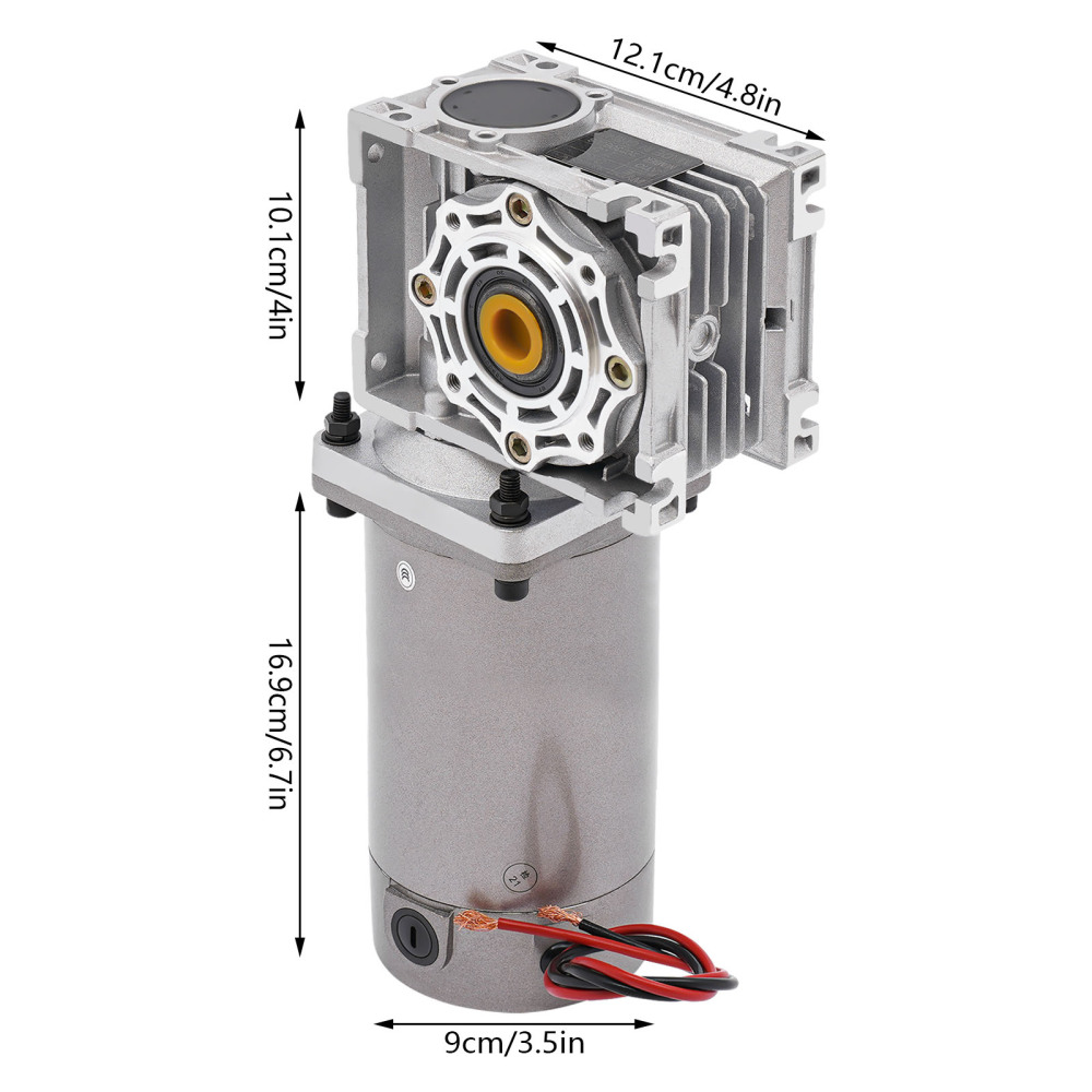 DC Motor 300W DC Worm Gear Motor 24V with self-Locking Speed Adjustable ...